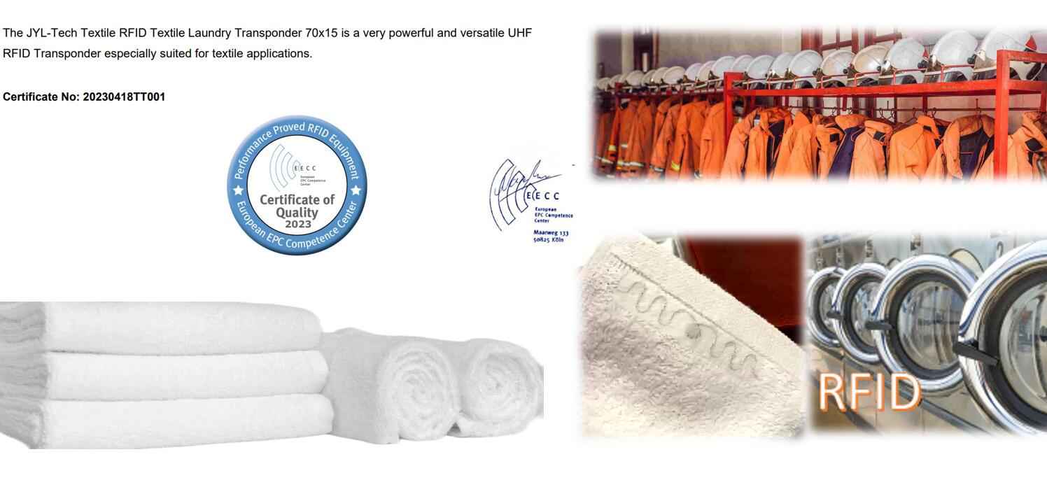 JYL-Tech RFID UHF Electronic Laundrychip Certification